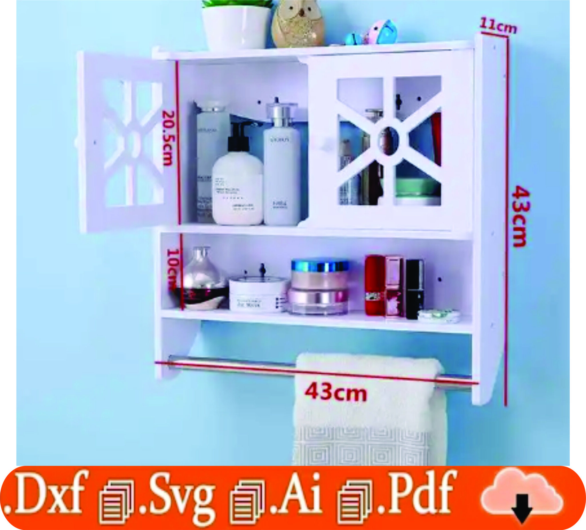 Mural shelf DXF/SVG/AI files - laserstore